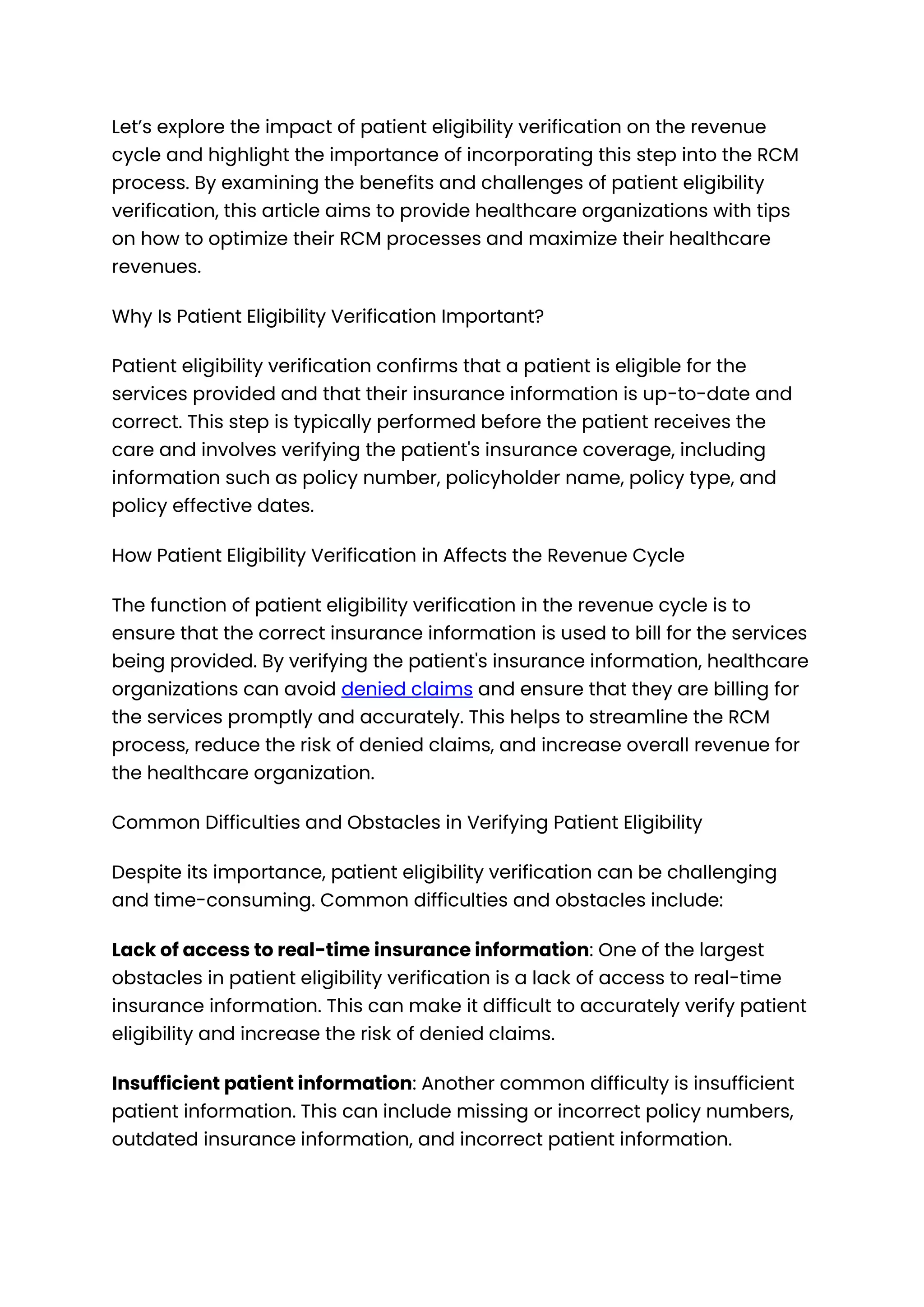 The Impact of Patient Eligibility Verification on the Revenue Cycle.pdf