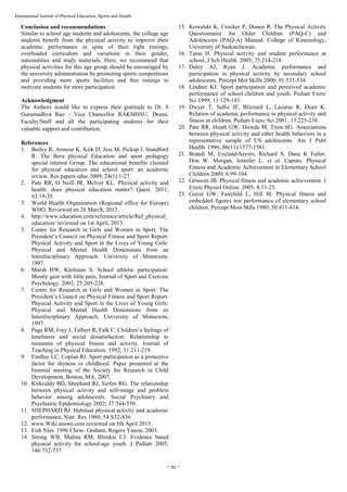 The impact of physical activity on academic performance among medical ...