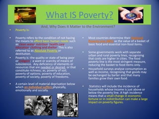 Impact of Poverty on the Environment | PDF