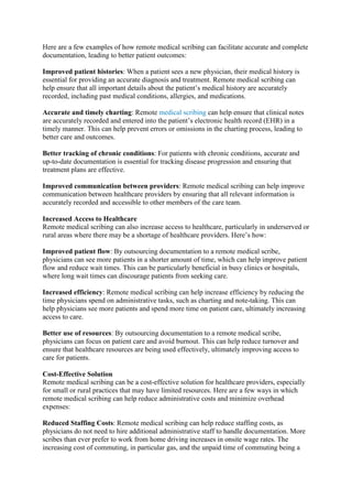 The Impact Of Remote Medical Scribing On Healthcare Quality And ...