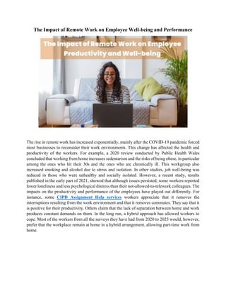 The Impact of Remote Work on Employee Well-being and Performance.docx