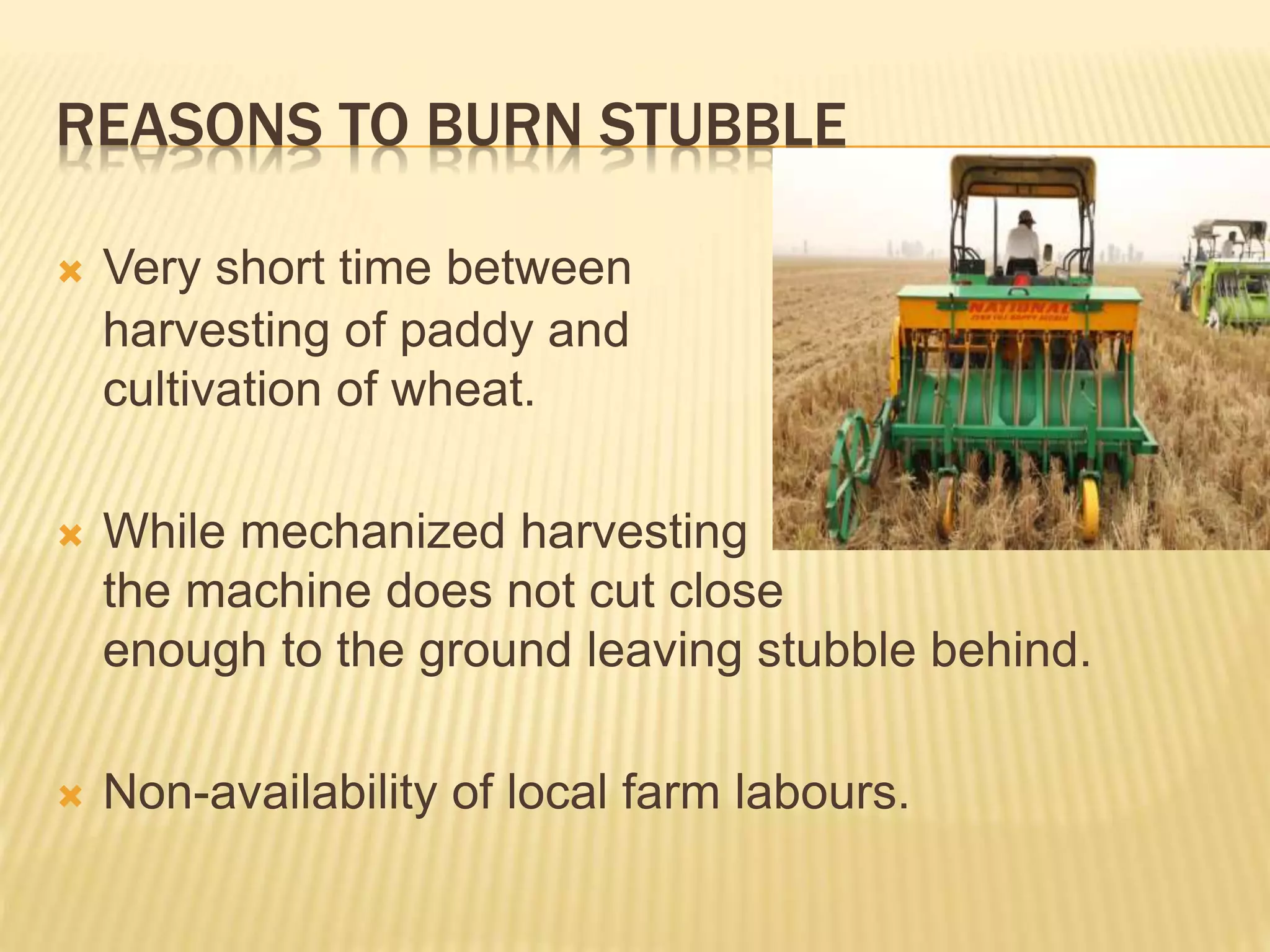 The impact of stubble burning during winters | PPTX