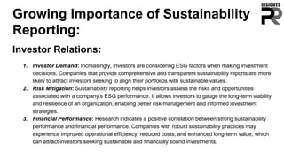 The Impact of Sustainability Reporting on Investor Relations and ...
