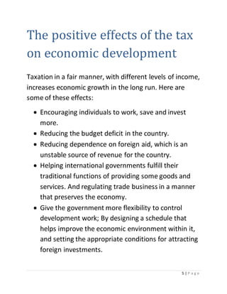 The Impact of Taxes on the Economy | DOCX