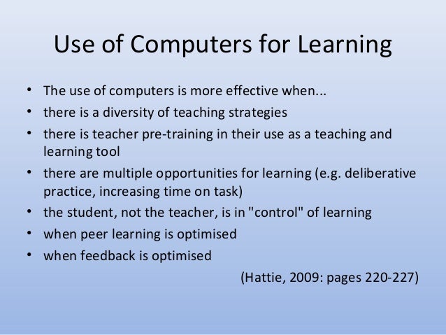The impact of technology on homework