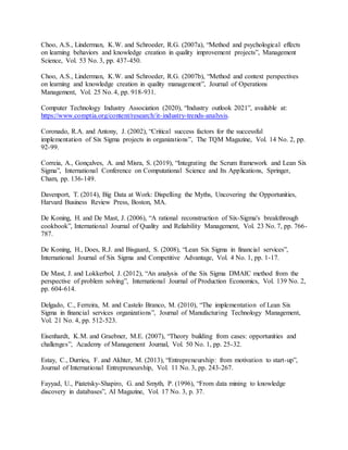 The impact of the digital era on the implementation of lean six sigma ...