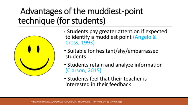 The impact of the muddiest point technique on teaching | PPTX