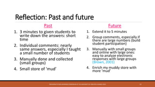 The impact of the muddiest point technique on teaching | PPTX