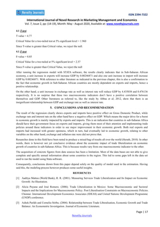 THE IMPACT OF TRADE LIBERALIZATION ON ECONOMIC GROWTH; THE CASE OF SUB-SAHARAN AFRICA | PDF ...