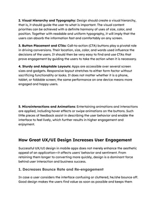 The Impact of UX/UI Design on Mobile App User Engagement | PDF