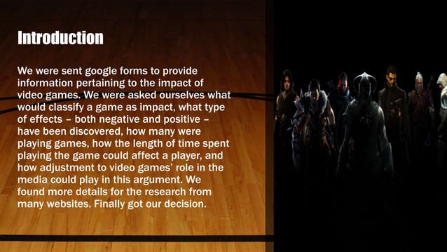 The impact of video games | PPTX | Video Game Genres | Video Gaming