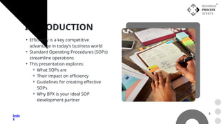 Streamline Success: How Well-Defined SOPs Drive Organizational Efficiency | PPTX