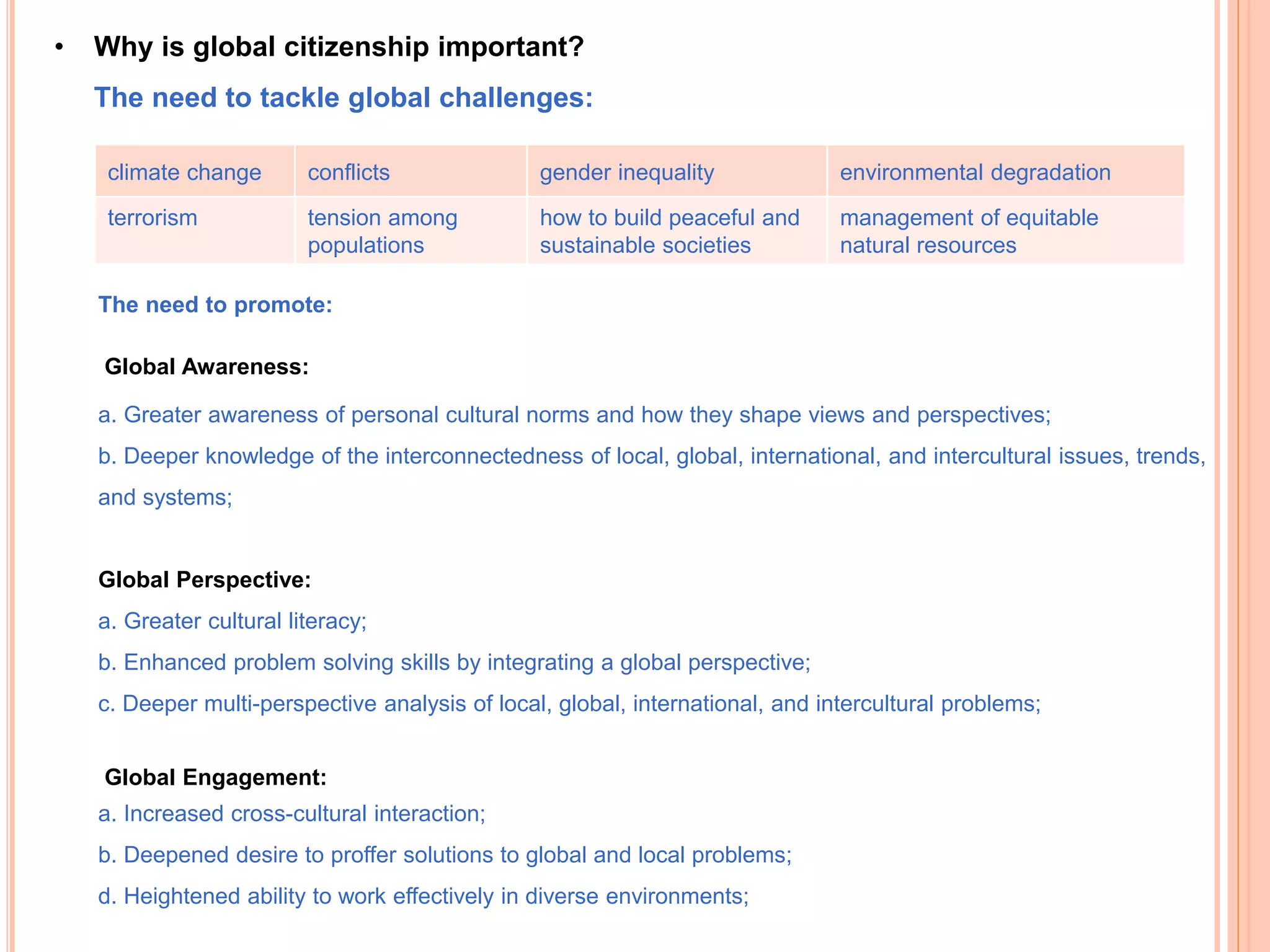 The imperatives of global citizenship | PPTX