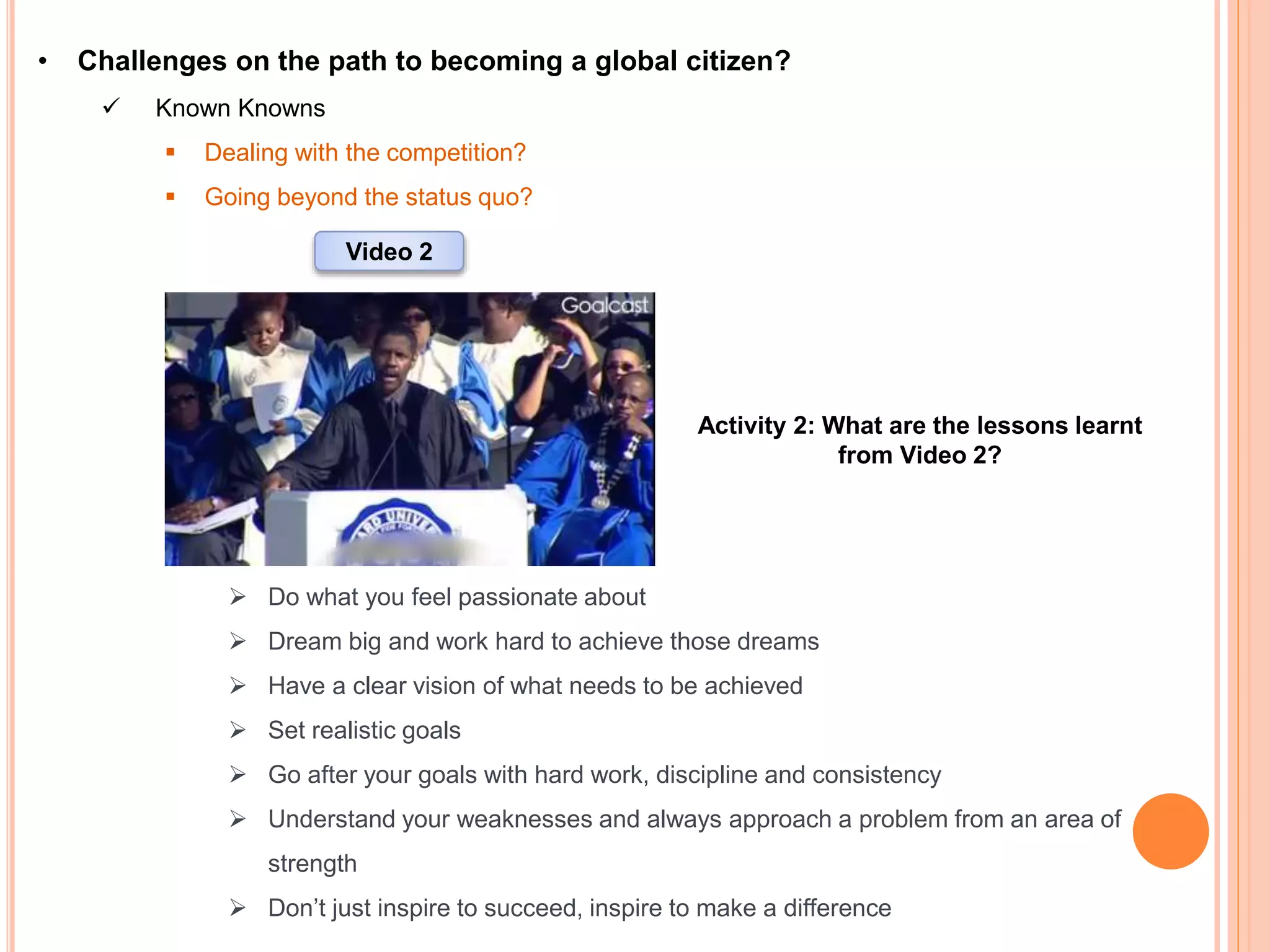 The imperatives of global citizenship | PPTX