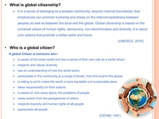 The imperatives of global citizenship | PPTX