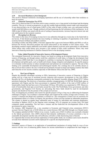 The imperatives of innovative sources of development finance | PDF ...