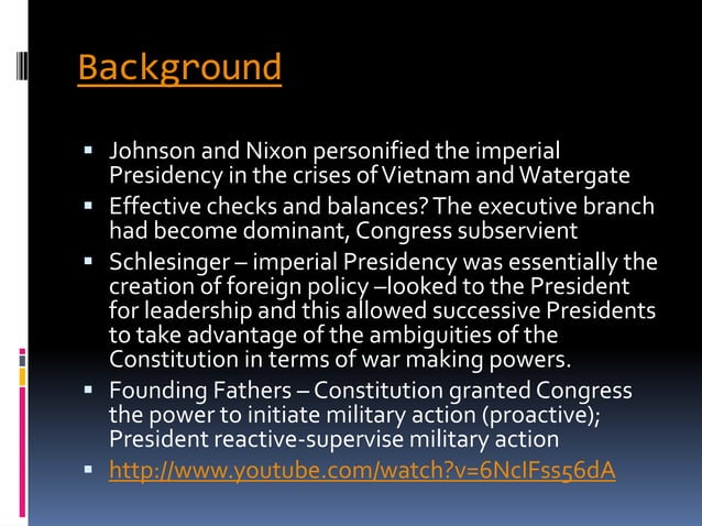 The imperial presidency | PPT