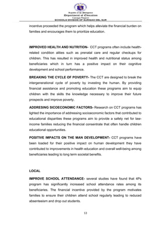 The Implementation of 4ps program in the philippines | DOCX