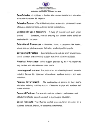 The Implementation of 4ps program in the philippines | DOCX