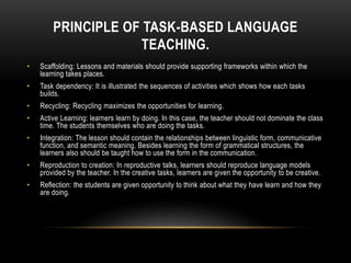 The implementation of task based language teaching in teaching | PPT