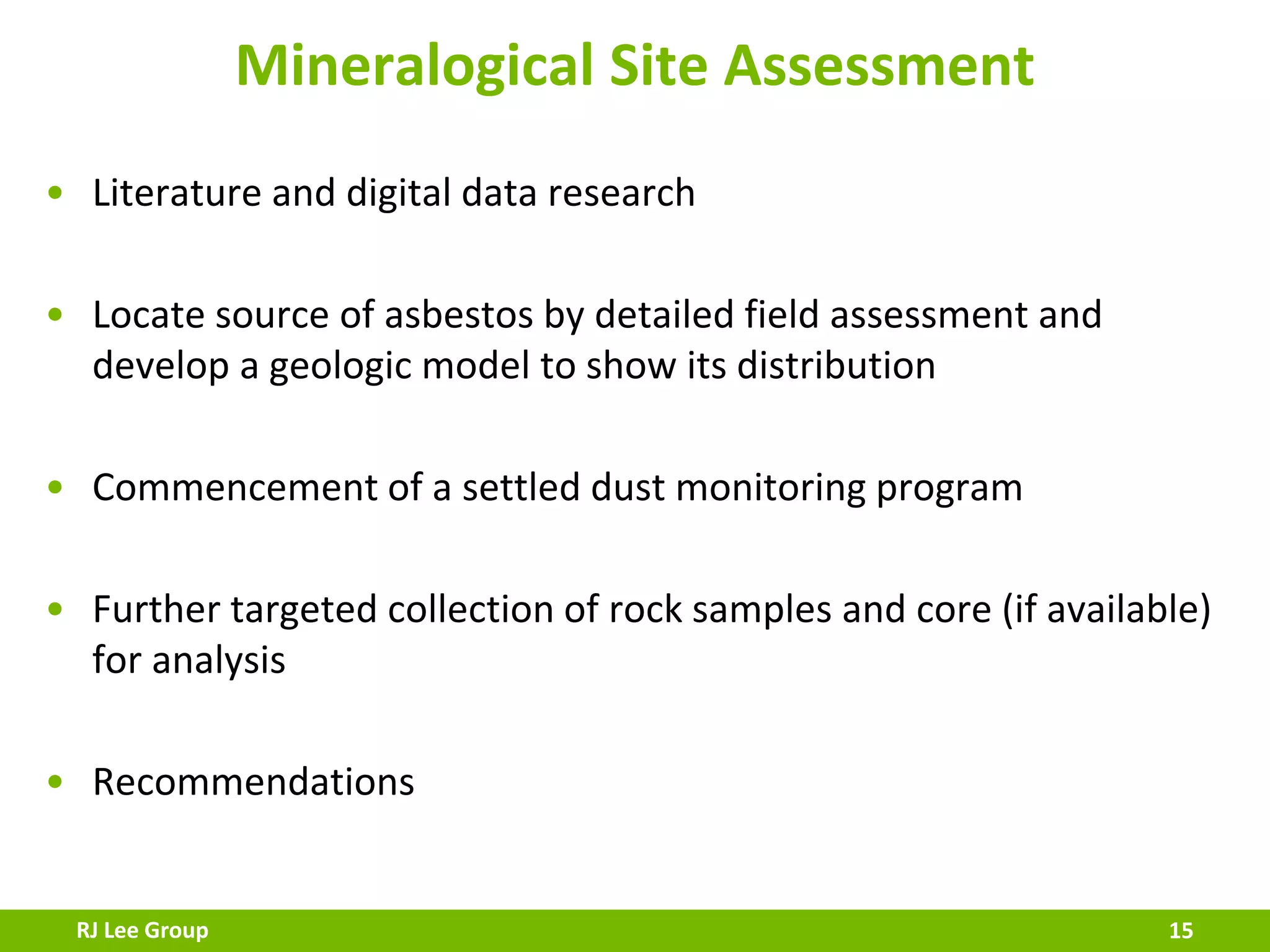 The implementation of the NSSGA mineral identification | PPT