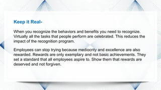 The importance and benefits of employee rewards and recognition | PPTX