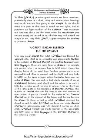 The Importance and Significance of Durood Shareef by Hazrat Moulana ...