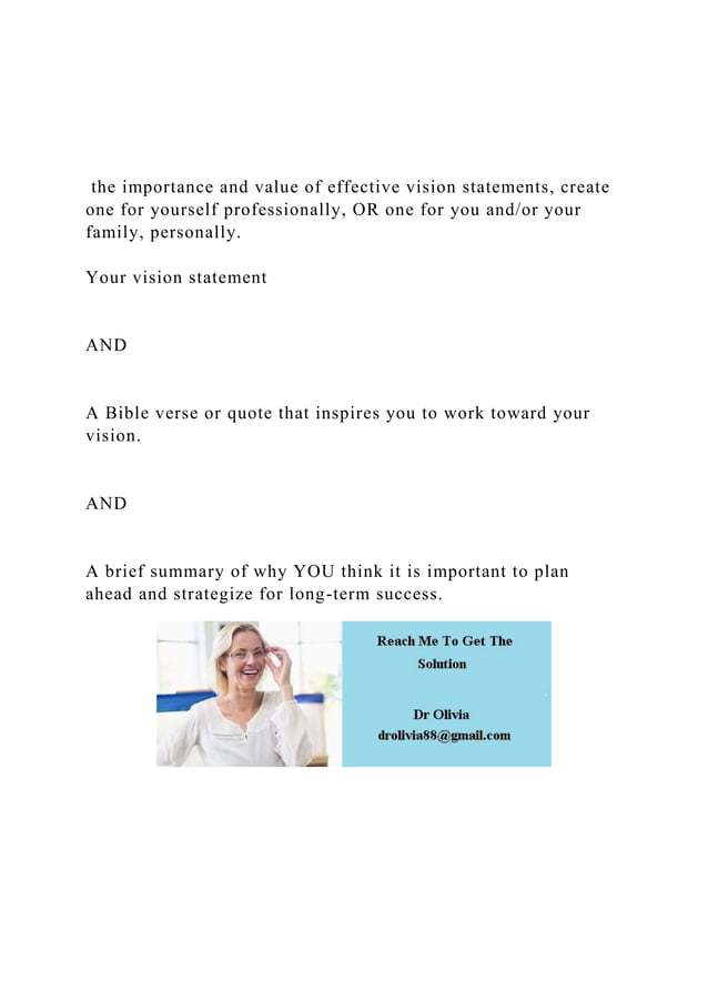 The Importance And Value Of Effective Vision Statements Crea docx The Importance And Value Of Effective Vision Statements Crea docx