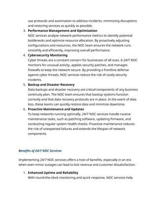 The Importance of 24 7 NOC Services to ensuring Uninterrupted Network ...