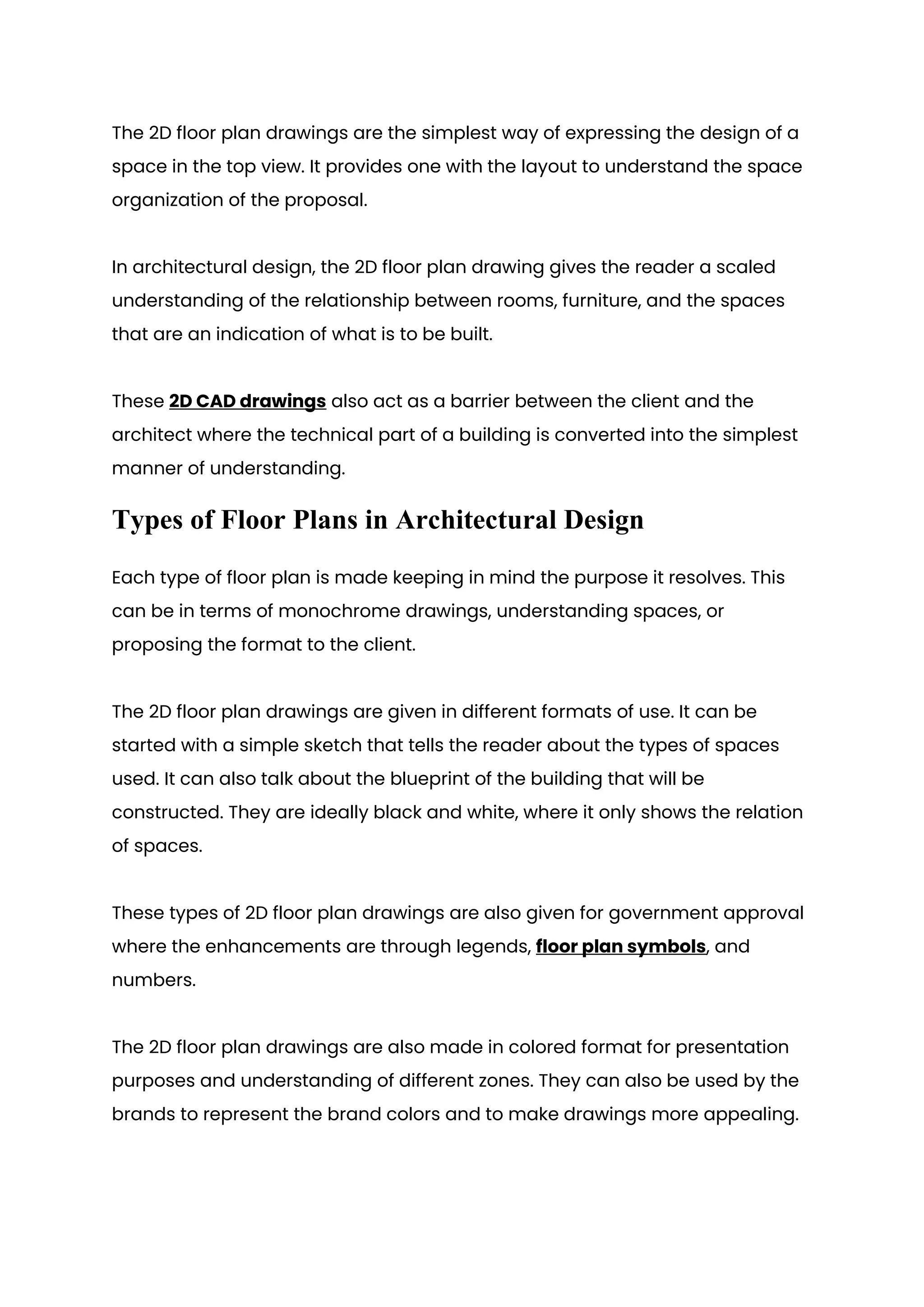 The Importance of 2D Floor Plan Drawings for Architectural Design | PDF