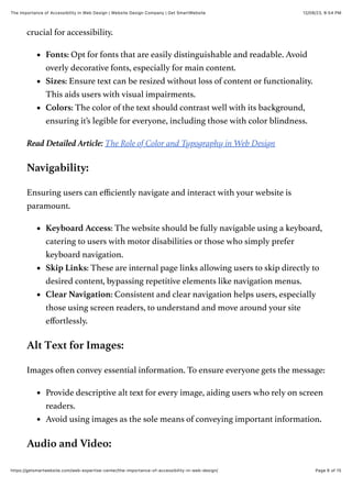 The Importance of Accessibility in Web Design | Website Design Company | Get SmartWebsite.pdf ...