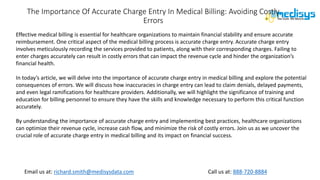 The Importance Of Accurate Charge Entry In Medical Billing Avoiding ...