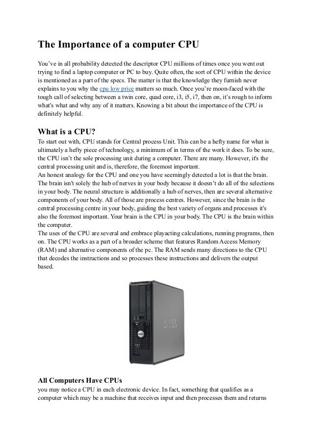 The Importance of a computer CPU.pdf