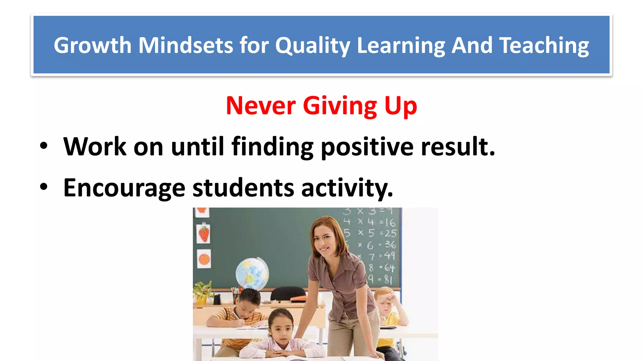 The importance of a growth mindset into your planning | PPTX