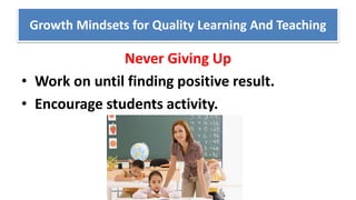 The importance of a growth mindset into your planning | PPTX