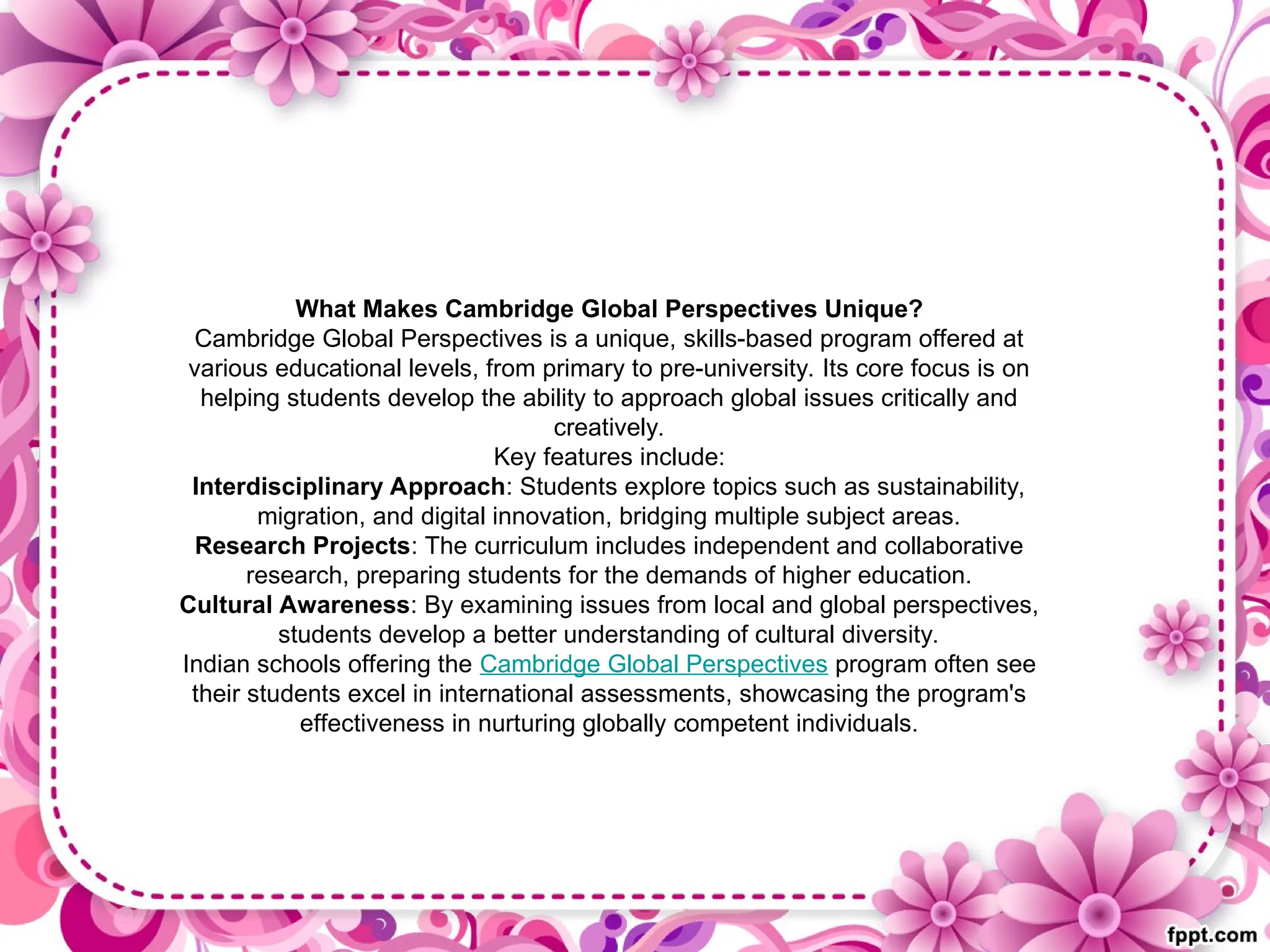 The Importance of AICE and Cambridge Global Perspectives for Indian ...