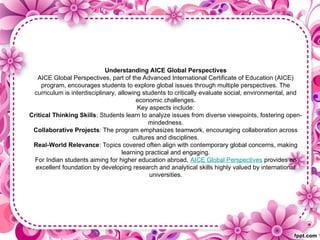 The Importance of AICE and Cambridge Global Perspectives for Indian ...