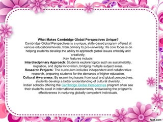 The Importance of AICE and Cambridge Global Perspectives for Indian ...