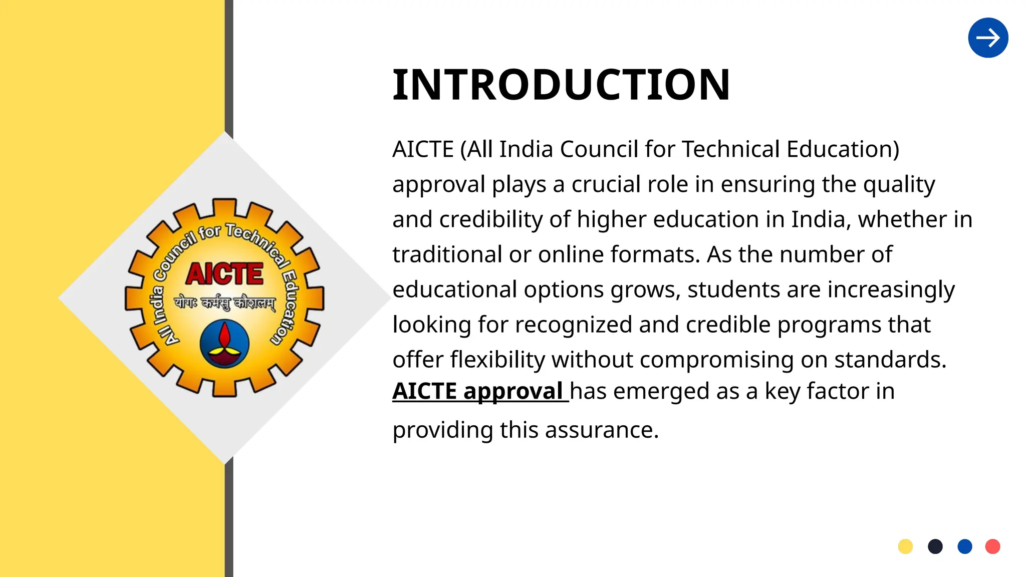 The Importance of AICTE Approval in India | YUGEDU | PPT