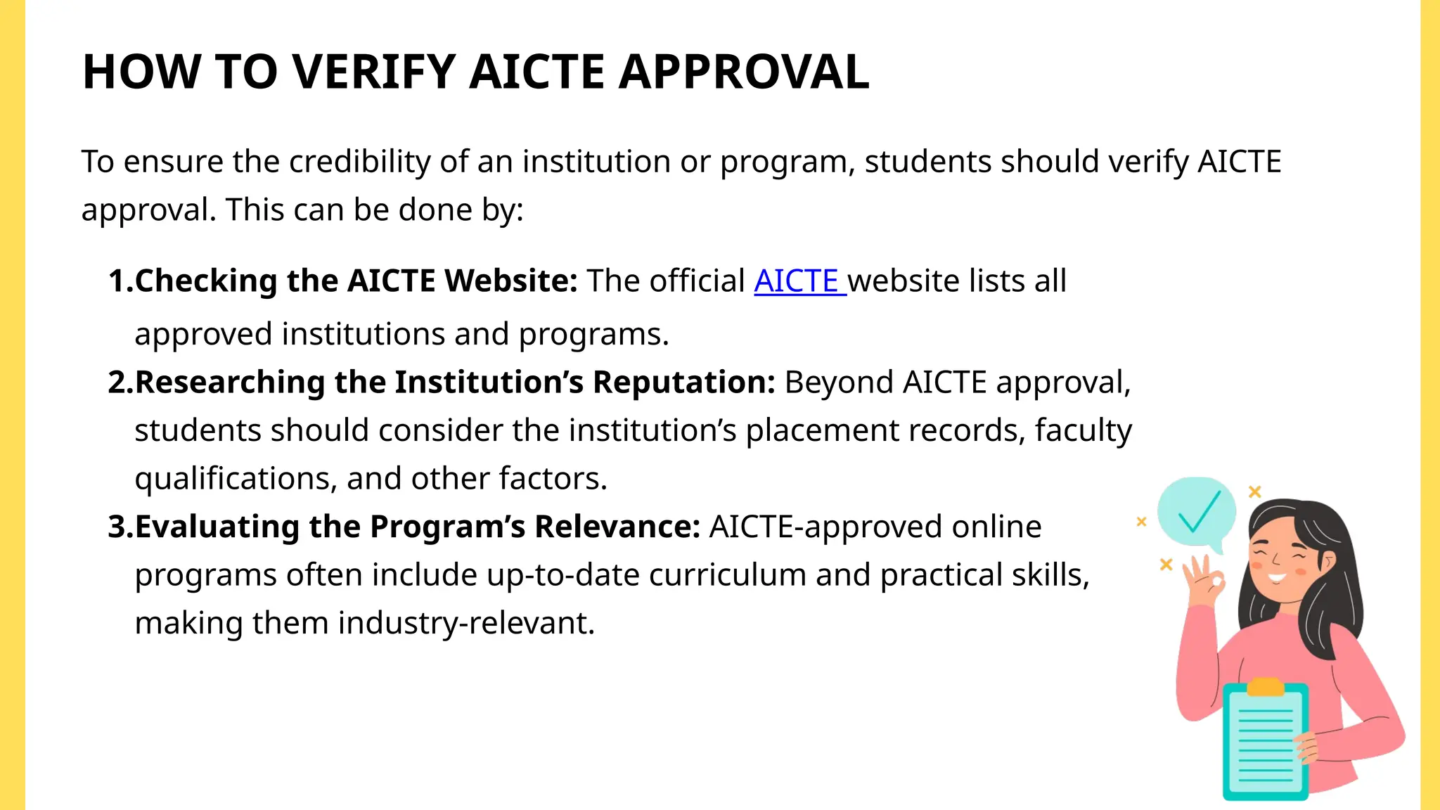 The Importance of AICTE Approval in India | YUGEDU | PPT