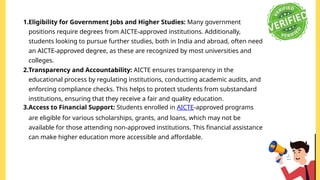 The Importance of AICTE Approval in India | YUGEDU | PPT