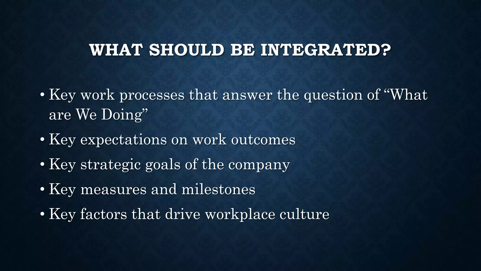 The importance of an integrated functions approach | PPTX