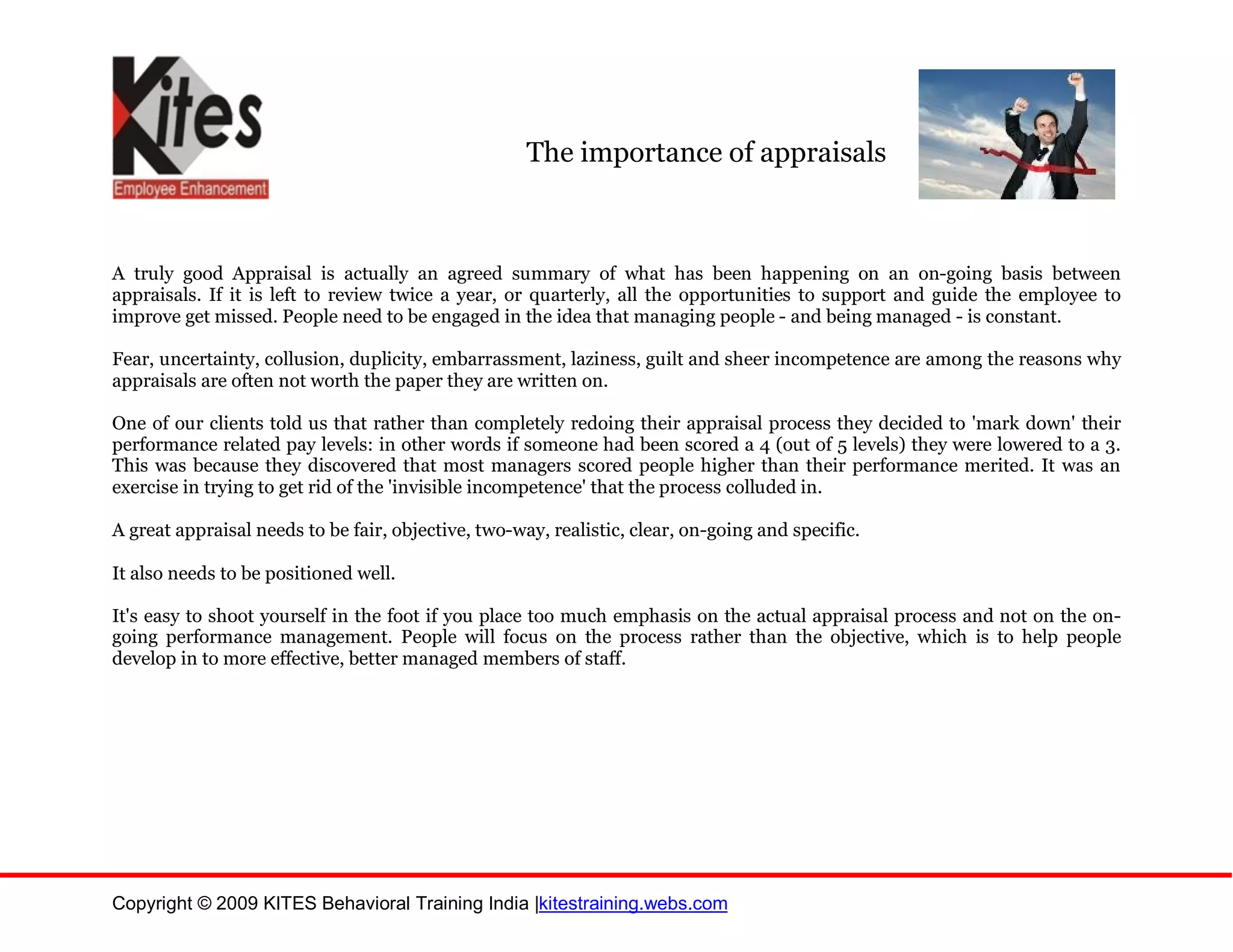 The Importance Of Appraisals | PDF