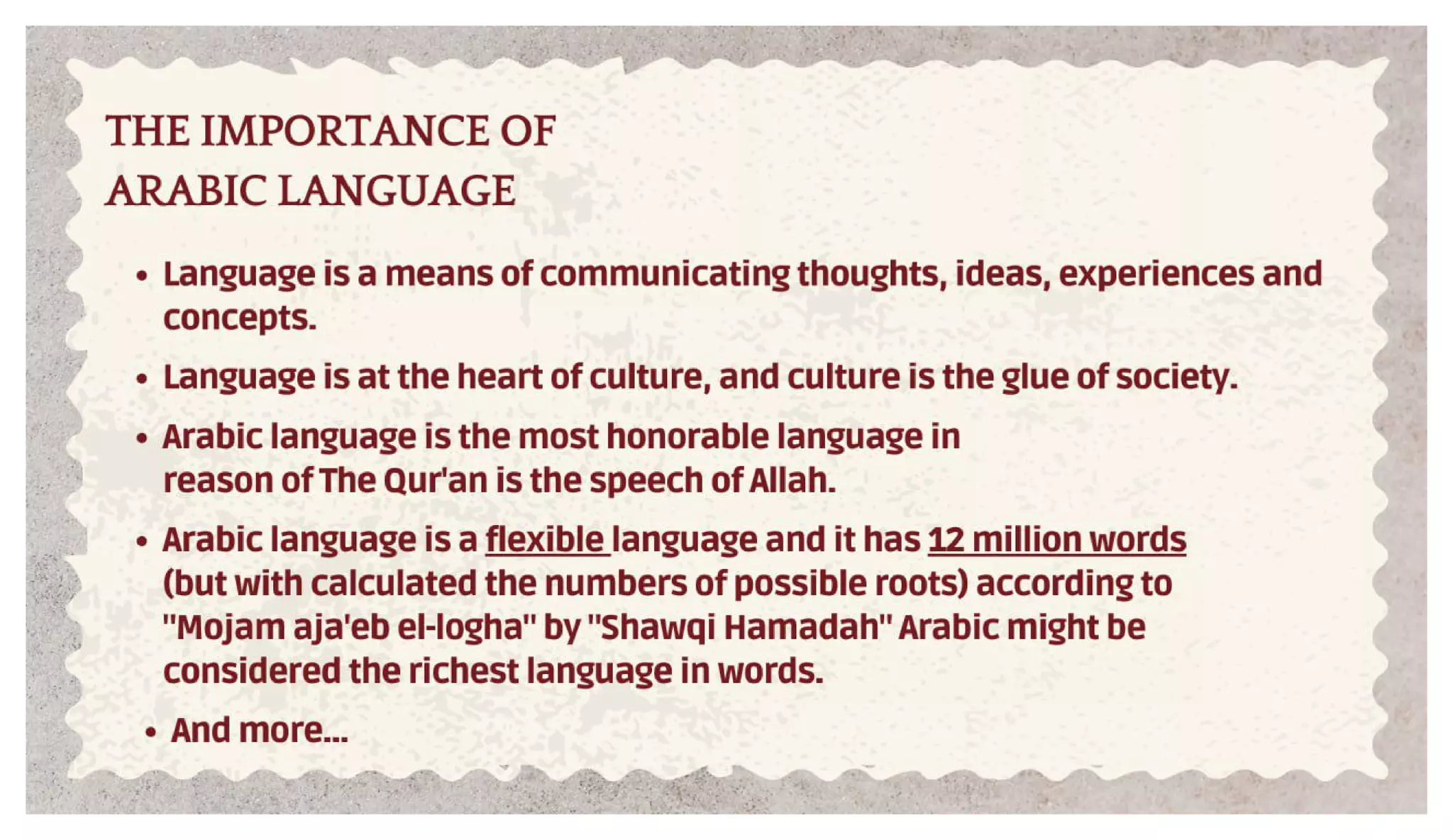 The importance of Arabic language | PDF