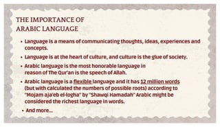 The importance of Arabic language | PDF