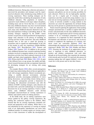 The importance of art viewing experiences in early childhood visual ...