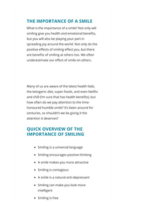 The importance of a smile | PDF