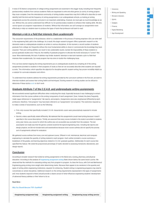 What is the purpose of assignments in engineering? | PDF