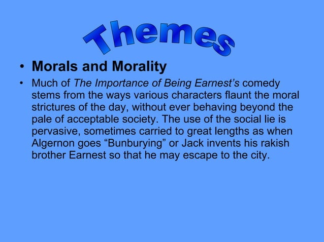The Importance Of Being Earnest | PPT