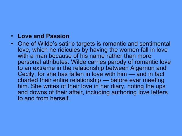 The Importance Of Being Earnest | PPT